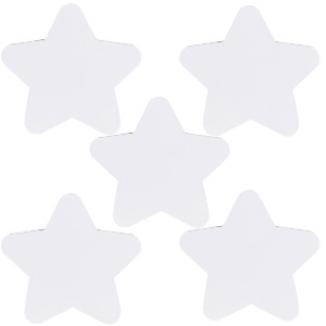 Exceart 5 Pcs Canvas Painting Board Round Edge Star Shape Blank Art Cotton Oil Paint Drawing Panel for Artist Hobby Painter Students Kids 15x15cm