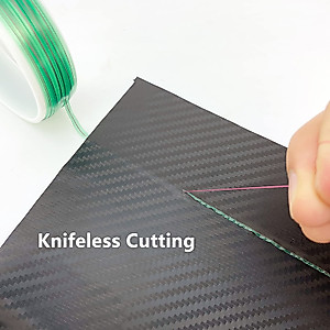 Umaki Car Graphics Vinyl Install Tools Kit with 5M Vinyl Wrap Cutting Tape, Cutter Knife, Vinyl Squeegee and Cleaning Cloth, for Safely Design Graphics Decals Line, 7 Piece