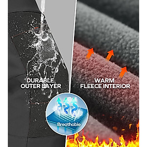 Ewedoos Snow Pants Womens Ski Pants Waterproof Insulate Softhell Fleece Lined Winter Hiking Snowboard Zipper Bottom Leg Black