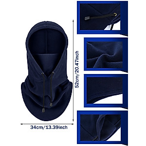 3 Pieces Camo Balaclava Face Mask Hunting Face Mask Balaclava Hats for Outdoor Sports (Drawstring Style, Large)