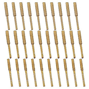 ULTECHNOVO Chain Sharpener 30Pcs Chainsaw Sharpening Tools Burr Grinding Files Grinding Heads