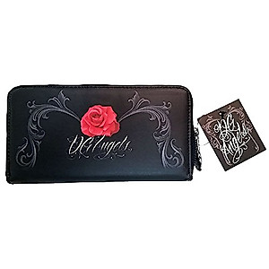 DGA Angels Day of the Dead Rockabilly Bonita Women's Clutch Zippered Wallet