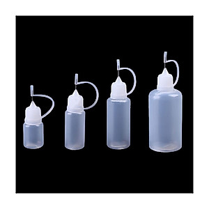 1PCS Plastic Squeezable Tip Applicator Bottle Dropper Bottles with Needle Tip Childproof Caps for Glue,50ml