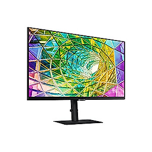 SAMSUNG ViewFinity S80A Series 27-Inch 4K UHD (3840x2160) Computer Monitor, HDMI, USB Hub, HDR10 (1 Billion Colors), Height Adjustable Stand, TUV-Certified Intelligent Eye Care (LS27A804NMNXGO),Black