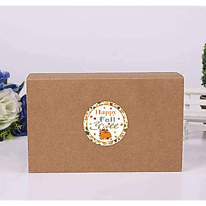 Happy Fall Y'all Stickers,2 Inch Pumpkin Autumn Floral Thank You Labels,Thanksgiving Stickers for Party Favors Envelope Seals & Goodie Bags(500 Total Labels)