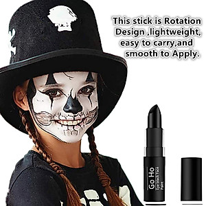 Go Ho 3PCS Eye Black Face Paint Stick for Sports,Waterproof Eye Black,Baseball/Softball/Football Accessories Stick,Easy to Color and Remove,Black Lip Smacking or Body Paint for Halloween Makeup