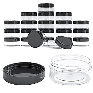 ZAVBE 5 Grams Plastic Containers with Lids 100 pieces BPA Free Sample Containers, Mini Clear Empty Refillable Round Sugar Scrub small 5g/5ml Tiny Jars with Lids for Cosmetics, Lotions