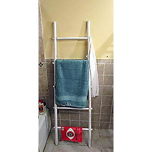 MGP Bamboo Ladder Rack in White 5'