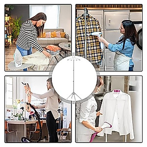 OSKOE Clothes Steeamer Stand, Handheld Clothes Rack, Foldable Fabric Drying Rack for Clothes, Aluminum Alloy Clothes Steeamer Stand for Steeam Ironing Steeamer Hanger Hotels Homes