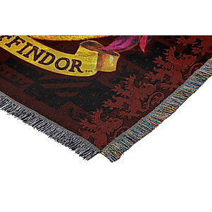 Northwest Woven Tapestry Throw Blanket, 48 x 60 Inches, Gryffindor Shield