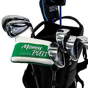 IZZO Golf Funny in Your Face Mallet Putter Headcover - Money Putt Funny Saying Joke/Gag Golf Headcover for Your Putter