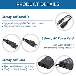 Laptop Charger 65W for Dell Latitude 7490 7400 7480 5400 5490 5500 5590 5480 5580 3310 7290 5290 E5470 E5440 E5570 E7250 E7450 E6540 E7440 E6440 E6430 Power Cord Supply Computer Ac Adapter Replacement