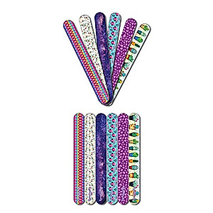 New8Beauty Emery Board Colorful (12-Pack) - Nail Spa Party Favors Supplies - Best Stocking Stuffers Gift for Girls Women Kids Mom Girlfriend - Manicure Pedicure