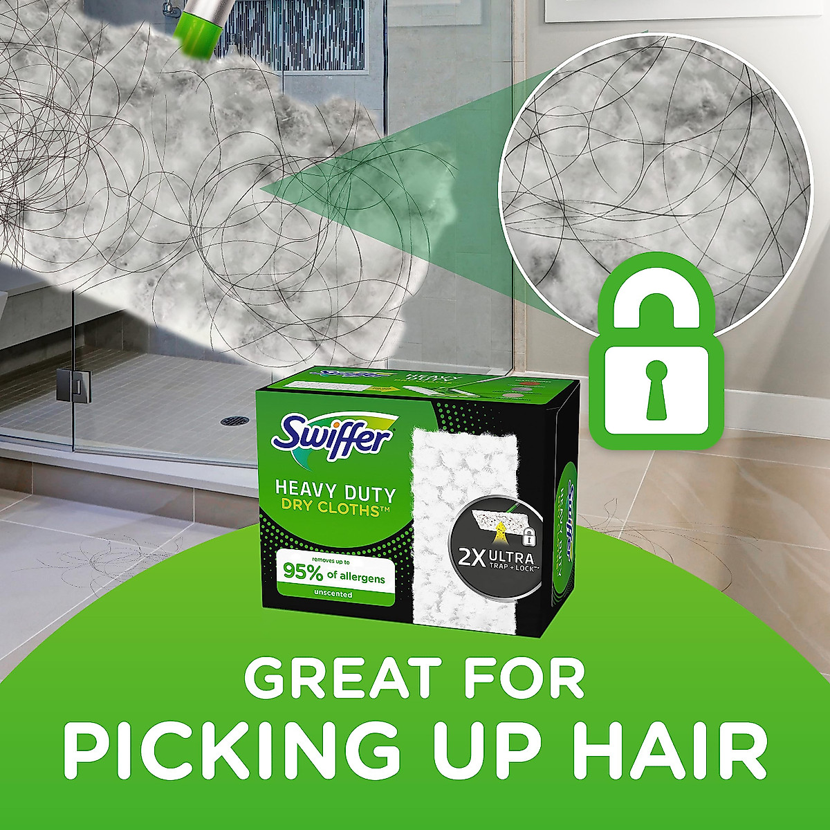 Swiffer Sweeper Heavy Duty Mop Pad Refills for Floor Mopping and Cleaning, All Purpose Multi Surface Floor Cleaning Product, 20 Count, 2 Pack