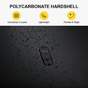 LEVEL8 Trunk Luggage, Large Suitcase 28 Inch Luggage with Spinner Wheels, Luminous Textured 28 Inch Checked Large Luggage, Lightweight Hard Case with Tsa Lock, 28 Inch, Black