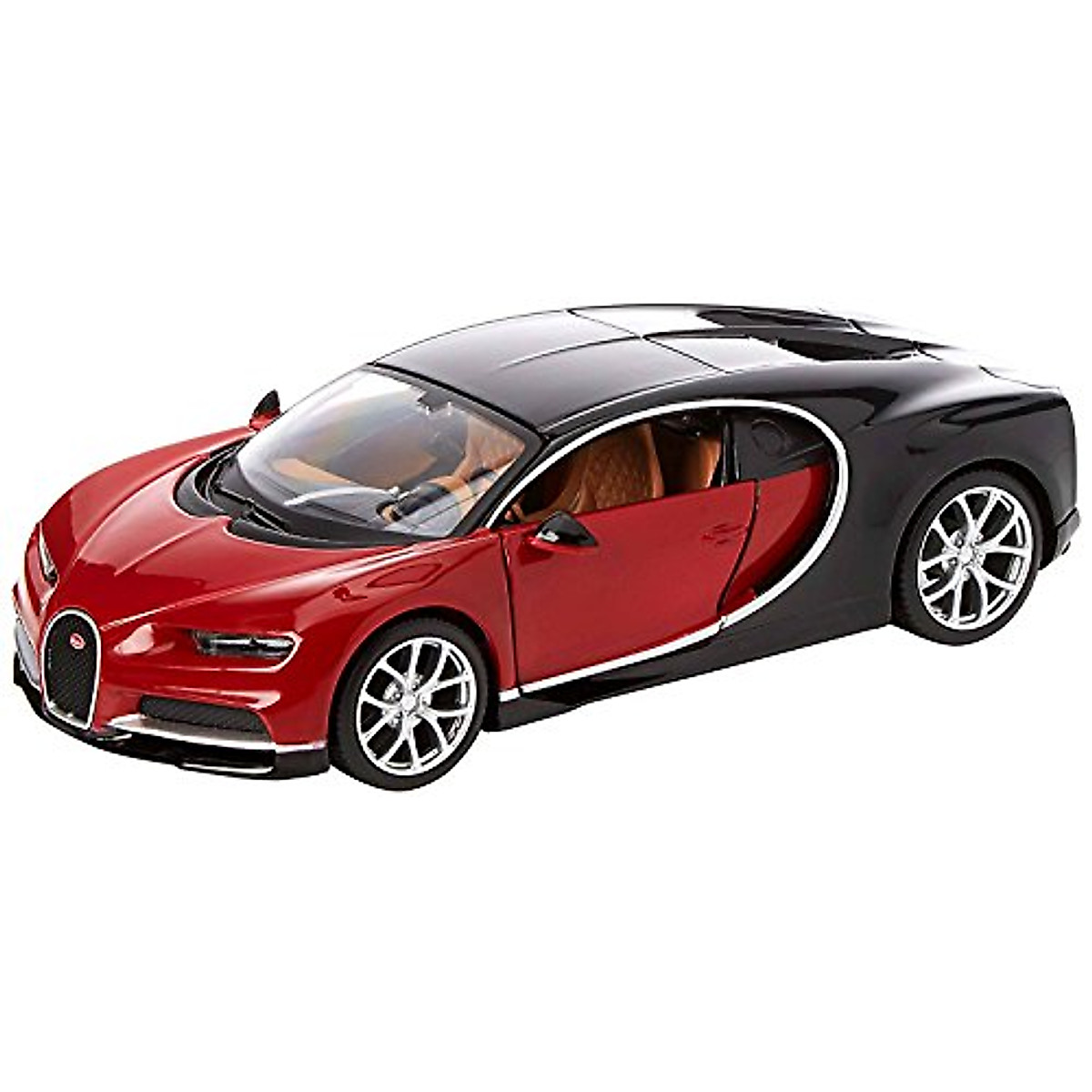 Maisto 1:24 Assembly Line Bugatti Chiron - Red/Black