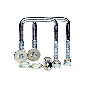 TowZone Tie Down Engineering 86830 U-Bolt Square Pair Zinc Plated 3/8-16" X 3-1/8" X 4 X 1-3/4"