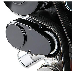 NEW HOLLEY BLACK MID-MOUNT COMPLETE ACCESSORY SYSTEM WITH SD7 A/C COMPRESSOR,ALTERNATOR,POWER STEERING PUMP,TENSIONER,BELT,CRANK DAMPER & PULLEYS,COMPATIBLE WITH GM LS ENGINES