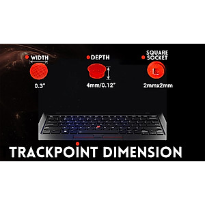LeFix 3 x Replacements for Super Low Profile Trackpoint Lenovo Thinkpad X1 Carbon 4th 5th 6th Gen|X1 Yoga 1st 2nd 3rd Gen,X13 Yoga Gen 1|X395,X390,X280|X13 AMD Gen 1,X1 Extreme Gen 2,X1 Extreme|