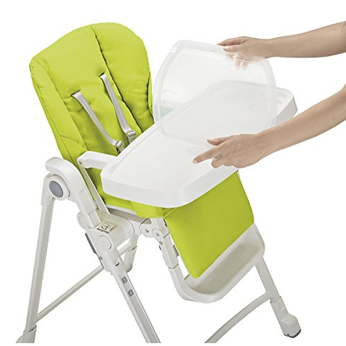 Inglesina Gusto Folding Convertible High Chair For Baby & Toddler Chair With Removable Tray, Cream