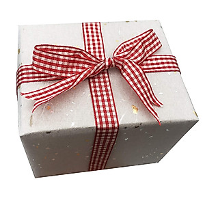 Red and White Gingham Ribbon, 5/8" x 25Yd Roll Picnic Craft Ribbon Red Buffalo Ribbon for Crafts Hair Accessories Craft and Christmas Gift Wrapping,5/8 Inch Polyester Woven Edge +60" Tape Measurement