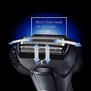 Panasonic Hybrid Wet Dry Shaver, Trimmer & Detailer with Two Adjustable Trim Attachments, Pop-up Precision Detail Trimmer & Shave Sensor Technology, Cordless Razor for Men, ES-LL41-K, Black