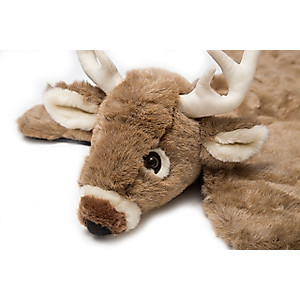 Carstens Plush White Tail Deer Animal Rug, Small