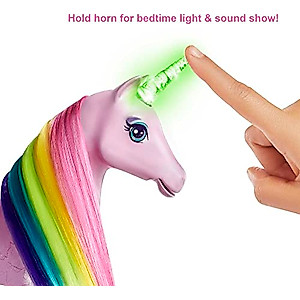 Barbie Dreamtopia Doll & Unicorn Set, Pink-Haired Fashion Doll & Magical Lights Unicorn Toy with Rainbow Mane, Lights & Sounds (Amazon Exclusive)