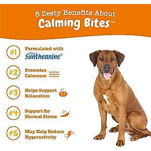 Zesty Paws Calming Chews for Dogs Peanut Butter, 10 Count, Pouch