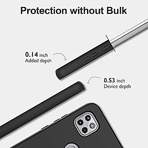 V/A for Motorola One 5G Ace Case with Built-in Screen Protector, Full Body Protection Shockproof Cover Case, [Rugged PC Front Bumper + Soft TPU Back Cover] Armor Protective Phone Case (Black)