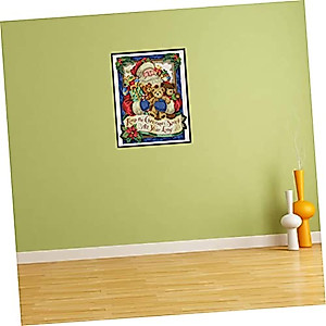 Asakkura Rhinestone Beads Christmas Cross Santa Winter Home Craft Kit Kits Crafts DIY Drill Full Gnomes Art Decor Adults Rhinestone Wall Diamond Gift Gem D Painting Beads for Claus Decorative Beads