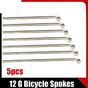 HERERO 5 Sets of 12G Stainless Steel Electric Bike Bicycle Spokes and Nipples 190/191/ 200/203/208/215/ 220/235/ 255 MM (Color : 12G 228MM)