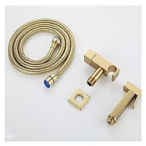 Brass Bidet Faucet Handheld Toilet Bidet Sprayer Sanitary Shower Toilet Faucet Single Cold Water Faucet Self Cleaning(Chrome)