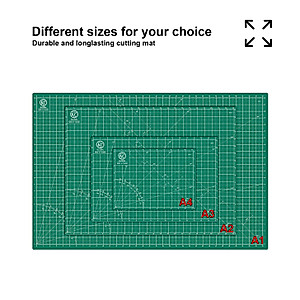 KC GLOBAL A1 (36"x24") Self-Healing Cutting Mat (Dark Green) - Sturdy, Reversible, Eco-Friendly, Non-Slip. Premium Desk Mat for Crafters, Quilters, and Hobbyist