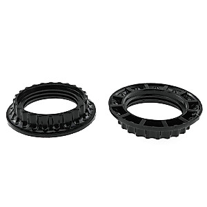 E-outstanding E26 Socket Ring 2PCS Black Lamp Shade Light Collar Ring Lock Socket Adapter Ring Rretainer Ring for E26 Lamp Holder