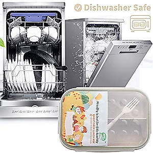 MISS BIG Bento Box, Bento Box for Kids,Ideal Leak Proof Lunch Box Kids,Mom’s Choice Kids Lunch Box, No BPAs and No Chemical Dyes,Microwave and Dishwasher Safe Lunch Containers(White)