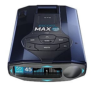 Escort MAX 360 MKII Radar and Laser Detector Bluetooth Enabled, 360° Directional Arrows, Exceptional Range, Shared Alerts, Drive Smarter App, Black