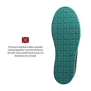Twisted X Women's Kicks - Casual Sneakers Made with Hybrid Performance Leather, ecoTweed Lining, and Blended Rice Husk Outsole, Dark Teal & Teal, 10 M