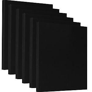 Gredak Black Canvases for Painting, 8x10 Inch 6-Pack Blank Black Canvas, 100% Cotton Stretched Canvas, Paint Supplies for Adult, Perfect Art Supplies for Acrylics and Oil Paints