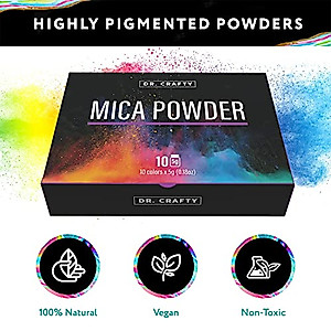 Mica Powder for Epoxy Resin, Pigment Powder - Resin Mica Powder for Candle Making, Resin Powder - Pigment Powder for Epoxy Resin, Mica Powder for Resin Pigment Powder - Epoxy Pigment Powder, 10 Shades
