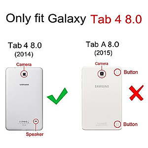 Fintie Slim Shell Case for Samsung Galaxy Tab 4 8.0 (8-Inch) Case - Ultra Lightweight Protective Stand Cover with Auto Sleep/Wake Feature, Black