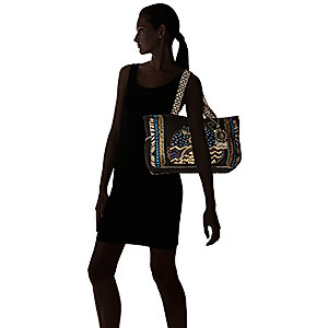 Laurel Burch Medium Tote Zipper Top 15.5"X4.5"X10", Spotted Cats