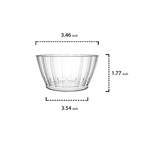 Party Essentials Deluxe/Elegance Quality Plastic 6-Ounce Fruit/Nut/Dessert Bowls, Clear, 20 Count