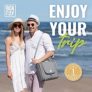 BOACAY Extra Large Hanging Travel Toiletry Bag for Women and Men, Makeup Bag, Bathroom & Shower Organizer Kit for Accessories, Cosmetics, Essentials