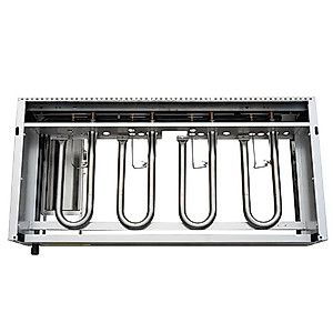 KoolMore 48 in. Natural Gas 4- Burner Griddle with 90,000 BTU in Stainless-Steel, ETL Listed (KM-GG4-48M)