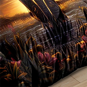 Ydtwnyq Queen Comforter Set 3 Pcs Wild Animal Elephant Printed Soft Bedding Comforter Sets Queen Size Comforter with 2 Pillowcases for All Seasons