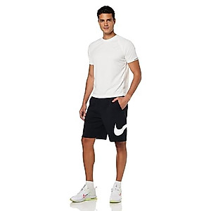 Nike Men's Sportswear Club Short Basketball Graphic, Black/White/White, X-Large