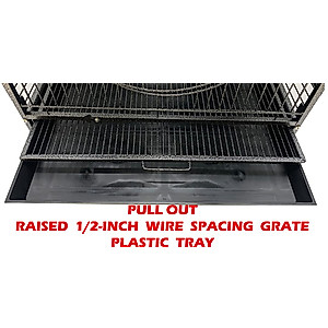 37-inch Metal Ferret Chinchilla Small Animals Hutch Rolling Cage Squirrel/Guinea Pig/Kitten/Rabbit Pet with 2 Front Doors for Indoor Outdoor Solid Plastic Platfroms and Ladders