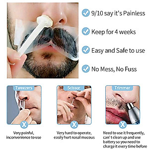 Oakeer 40 Pcs Nose Wax Sticks Hair Removal Nose Wax Applicators for Nostril Nasal Cleaning Ear Hair Removal