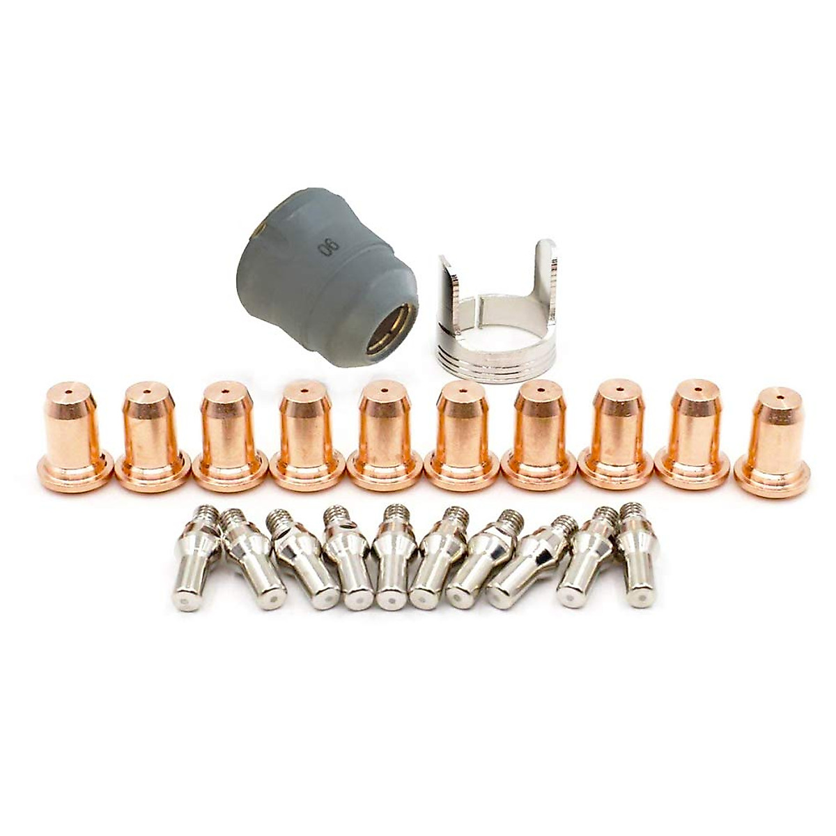 Alffun 22pcs IPT-60 PT-60 IPT-40 PT40 Plasma Cutting Torch Tip Electrode Shield Cap Stand Off